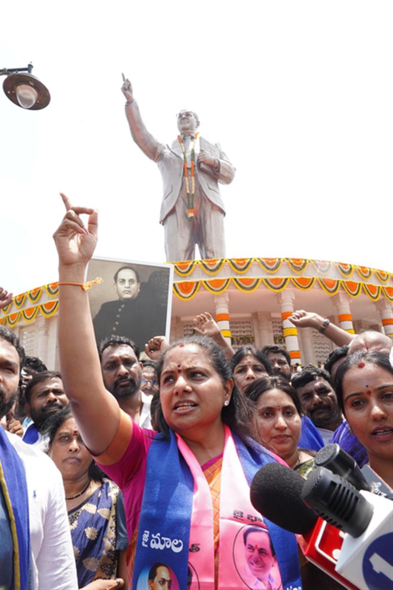 Kavitha alleges police brutality on Dalits on Ambedkar Jayanti